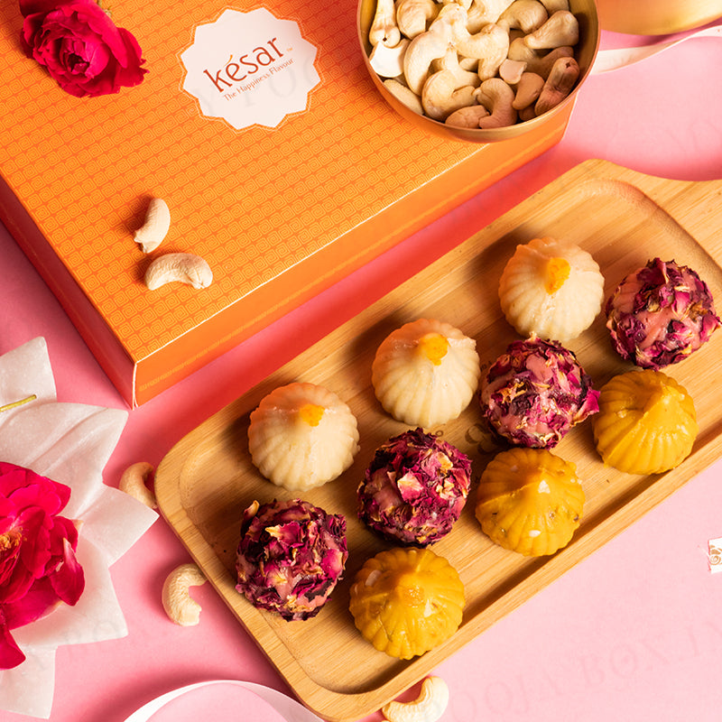 Buy Assorted Modak 12PC Sweet Box for Ganesh Chaturthi - Rose Petal ...