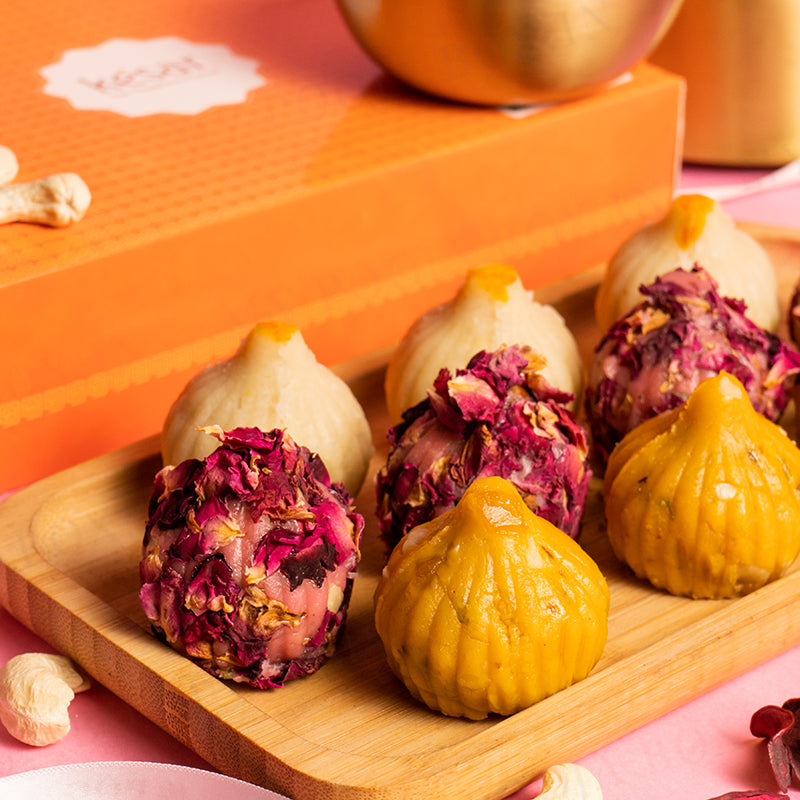 Buy Assorted Modak 12PC Sweet Box for Ganesh Chaturthi - Rose Petal ...