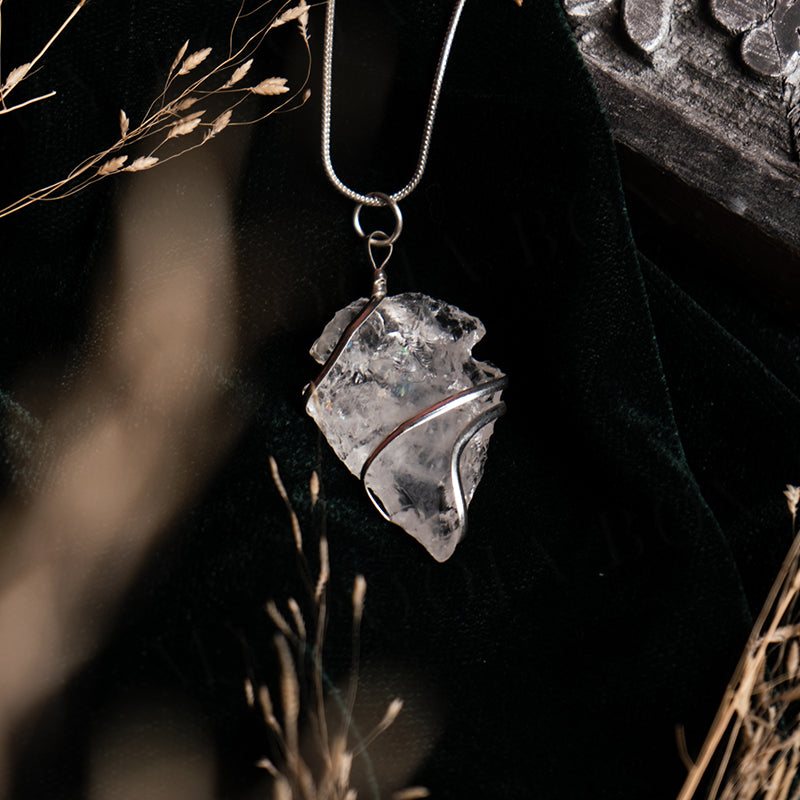 Buy Clear Quartz Memory Pendant Online in India - karvachauth