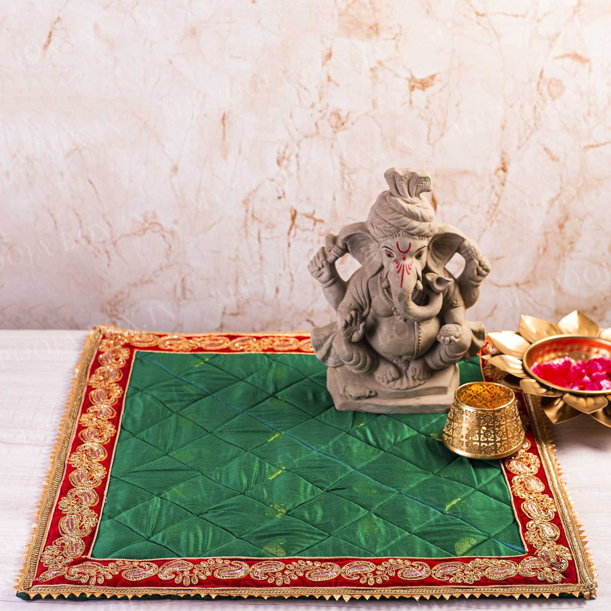 Buy Quilted Pooja Mat Online in India - karvachauth
